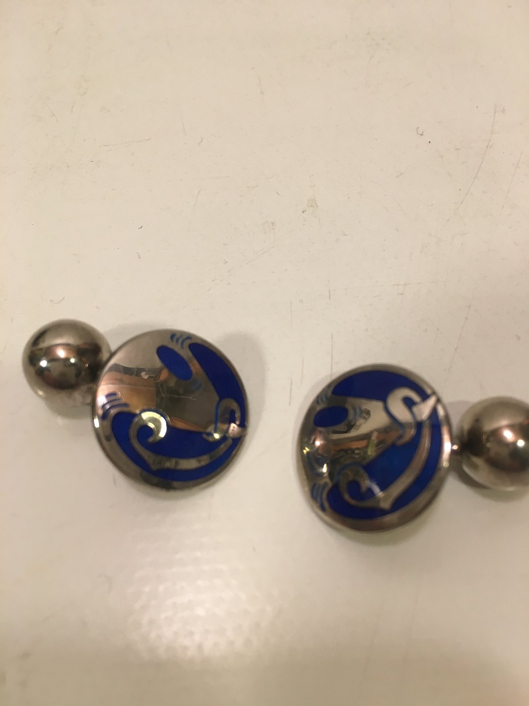 www.Antikvitet.net - Manchet knapper. * Liberty. * Sølv 925 med emalje. * kontakt Telefon ...